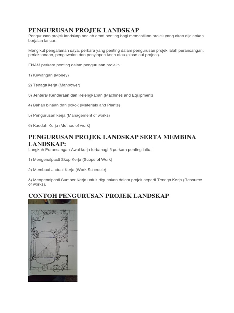 Pengurusan Projek Landskap Pdf
