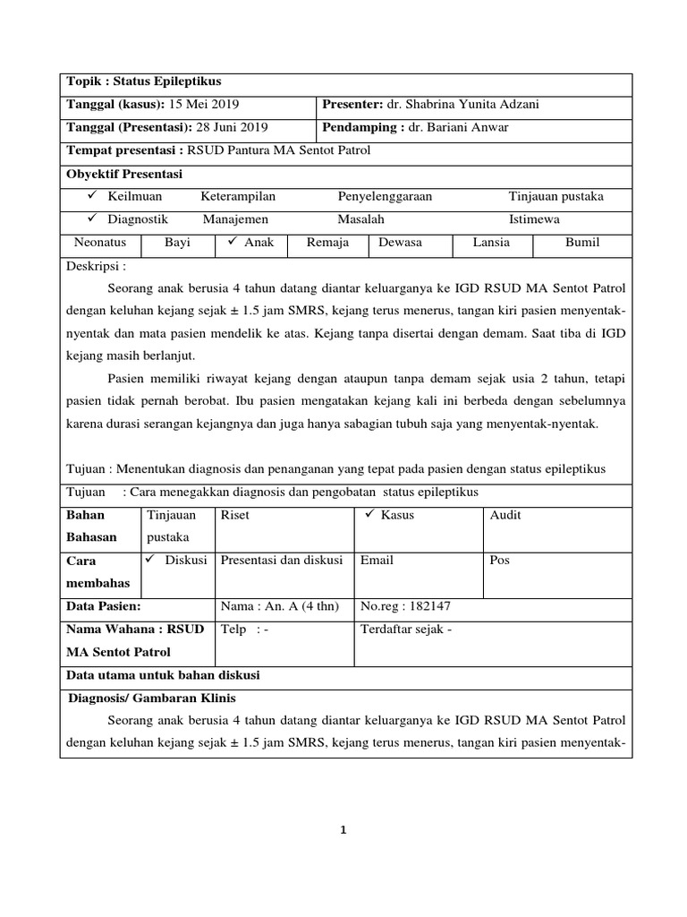 Status Epileptikus | PDF