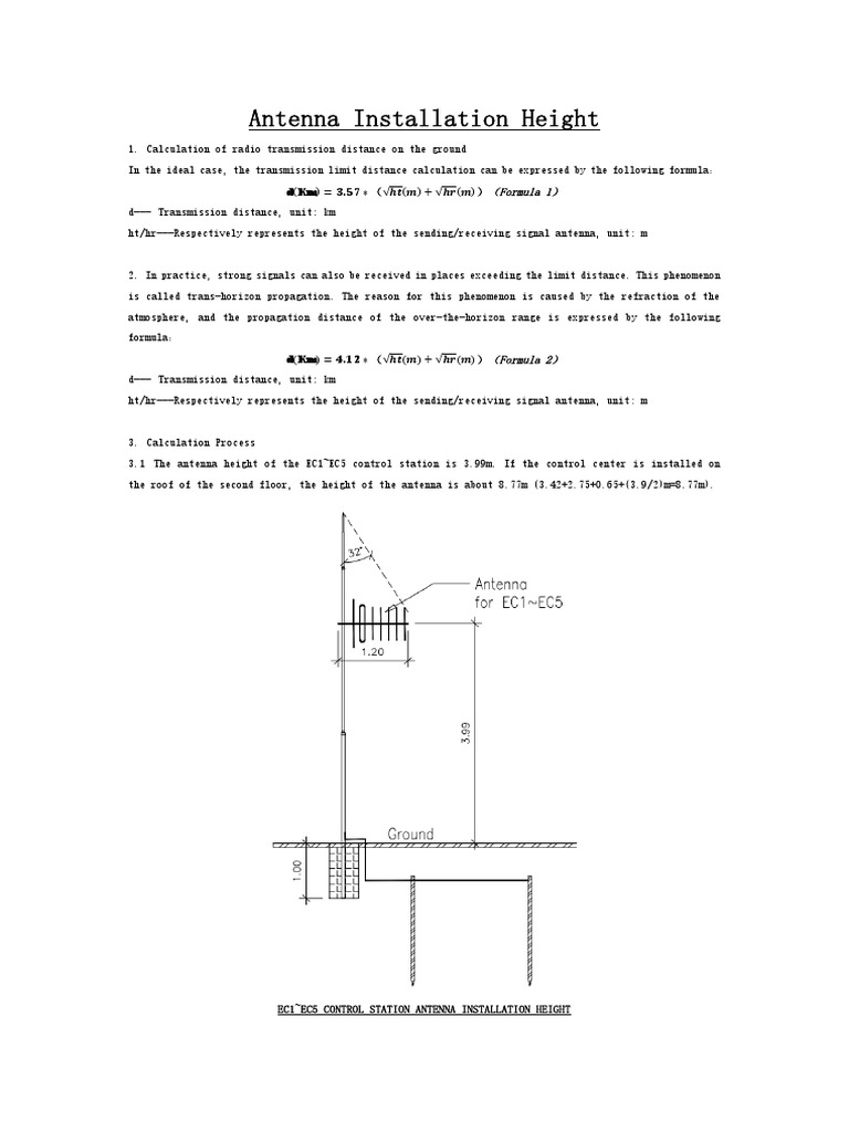Antenna Height and Transmission Distance | PDF | Teaching Methods ...
