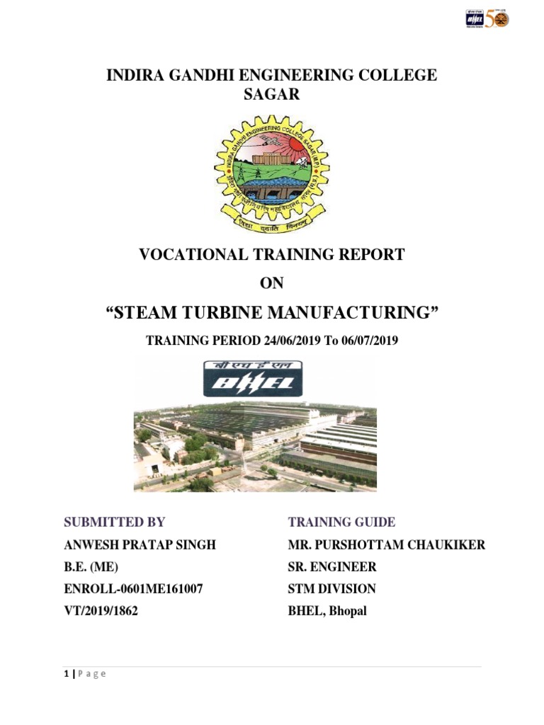 Steam Turbine Manufacturing Process at BHEL Bhopal | PDF | Turbine | Boiler