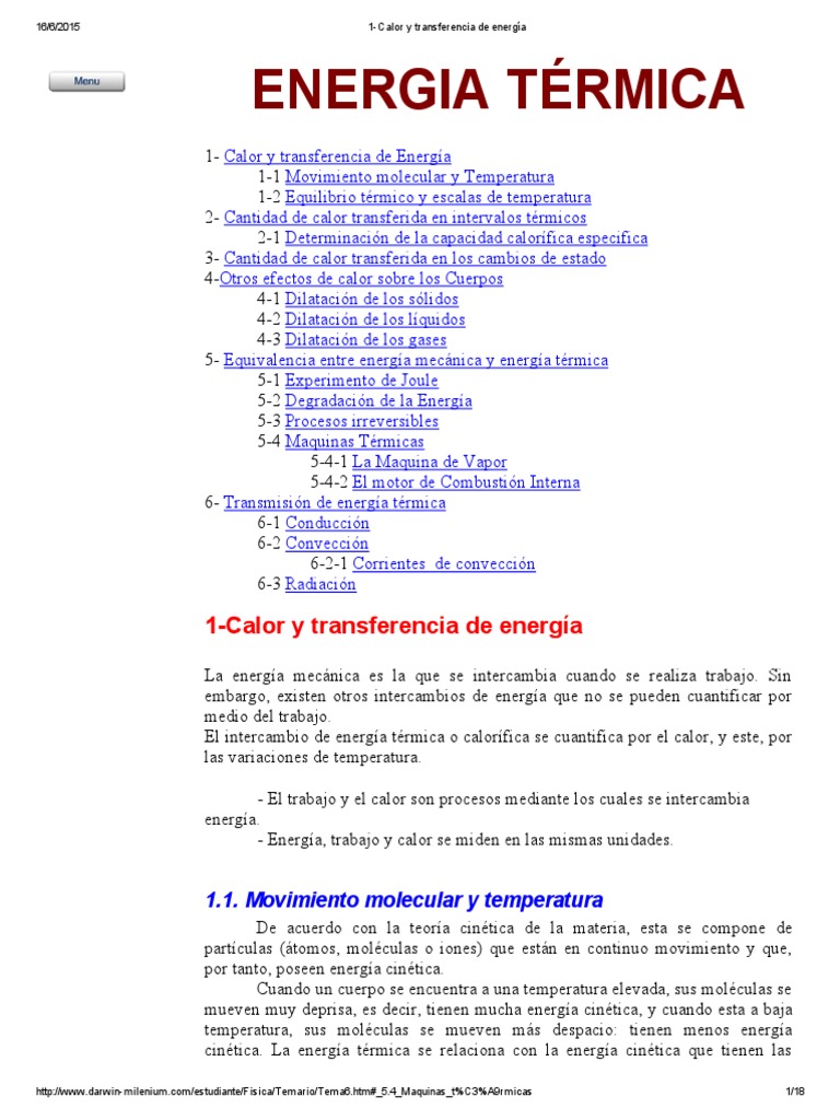 Experimentos de Energía Térmica | PDF | Expansión térmica | Calor