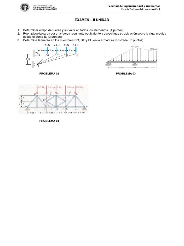 Examen - Estatica - Complemento | PDF
