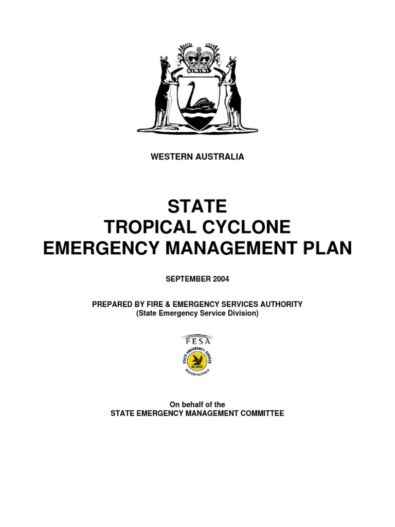 WA Tropical Cyclone Emergency Plan 2004 | PDF | Emergency Management ...