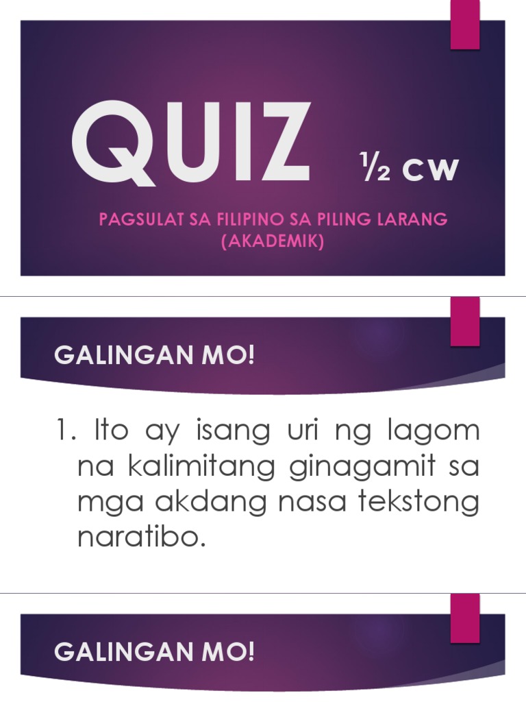 QUIZ CW | PDF