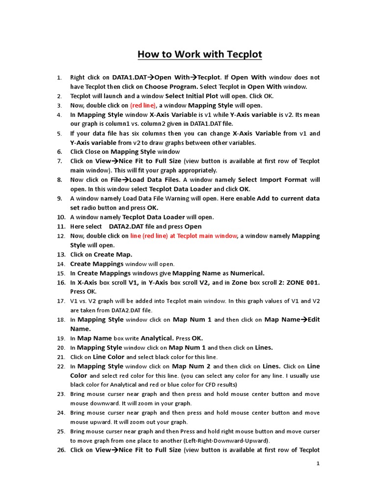 How To Work With Tecplot Red Line Pdf Chart Cartesian