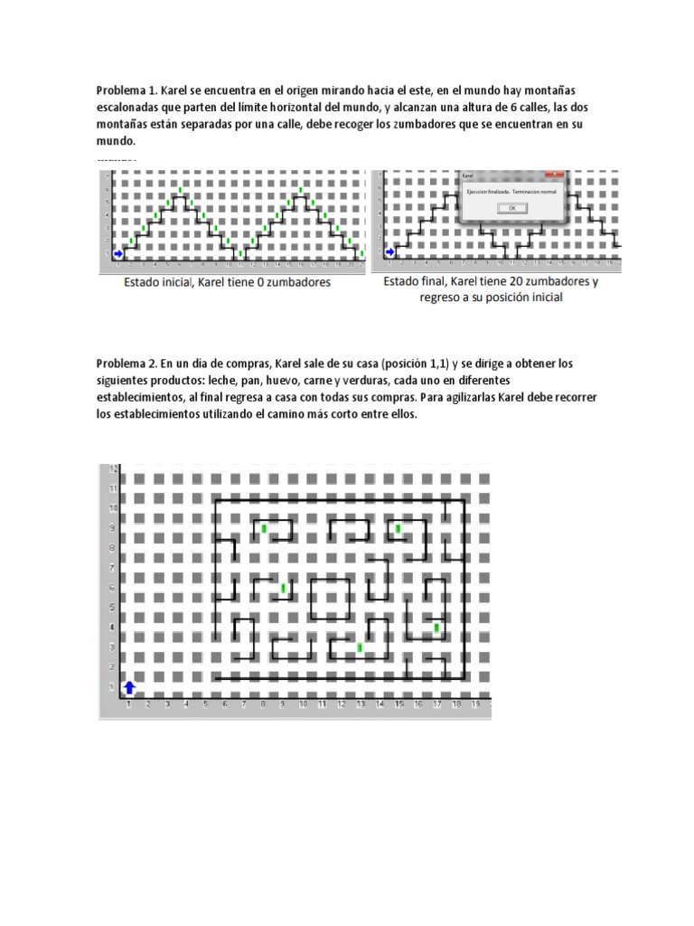 Ejercicios Karel | PDF