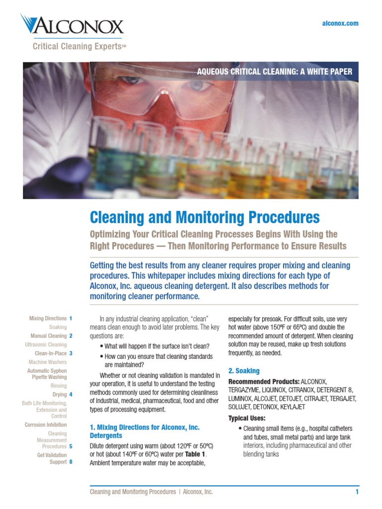 Cleaning Monitoring Procedures | PDF | Washing Machine | Corrosion