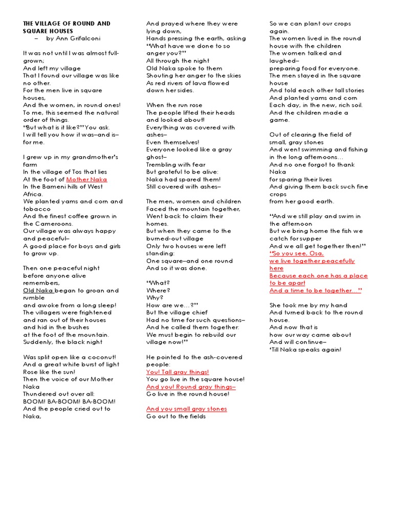 The Village of Round and Square Houses | PDF