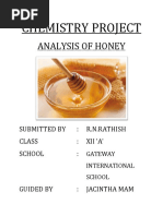 Class XII Chemistry Investigatory Project Analysis of Honey | PDF ...