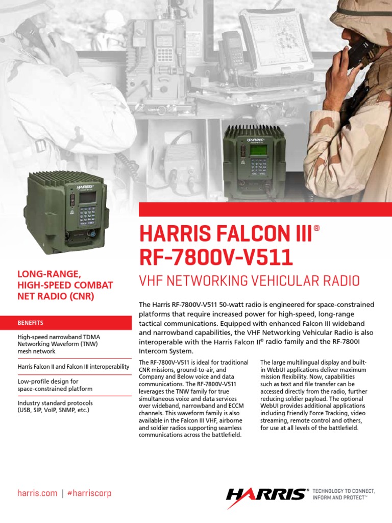 RF 7800v 51x VHF Networking Vehicular Radio | PDF | Voice Over Ip | Radio