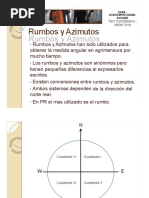 Conversión de Azimut A Rumbo y Viceversa | PDF