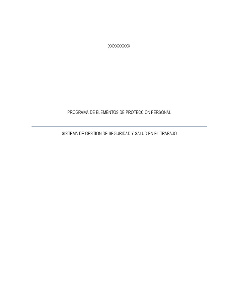 Programa de Epp | PDF | Riesgo | Bienestar