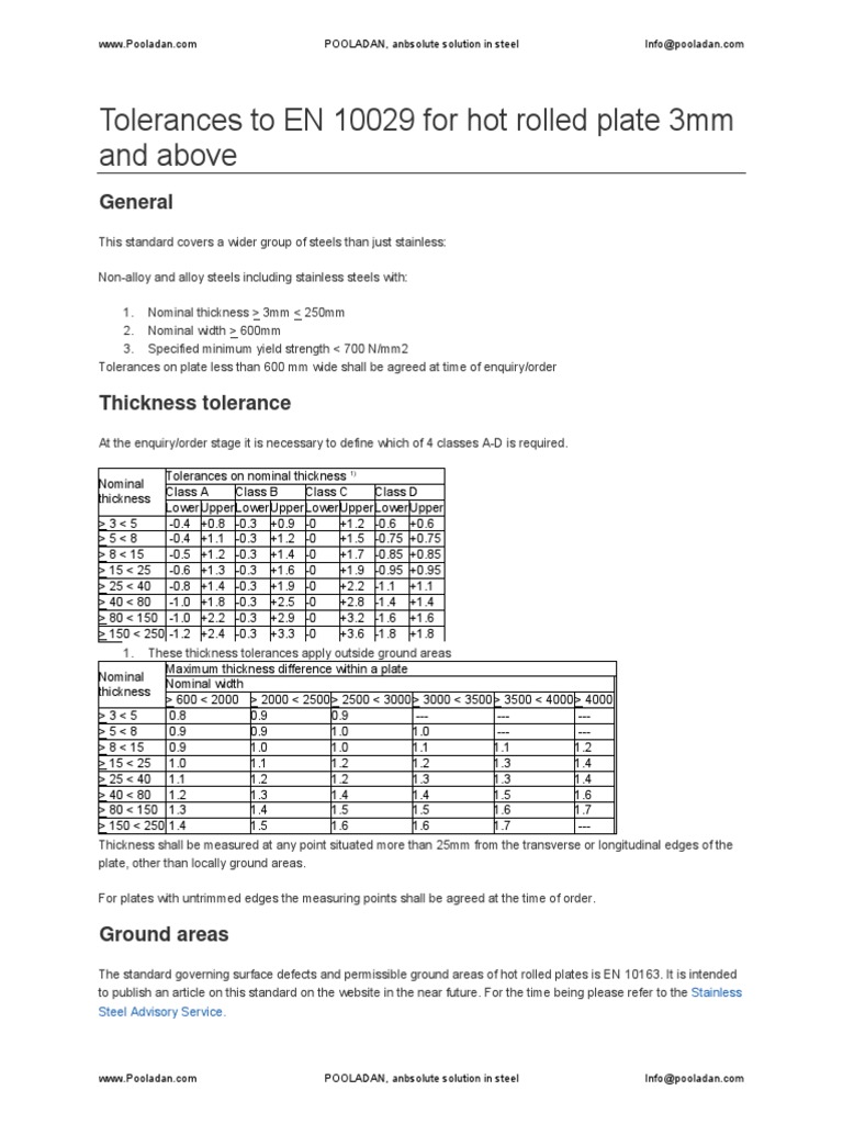 En 10029 For Hot Rolled Plate 3mm and Above | PDF | Engineering ...