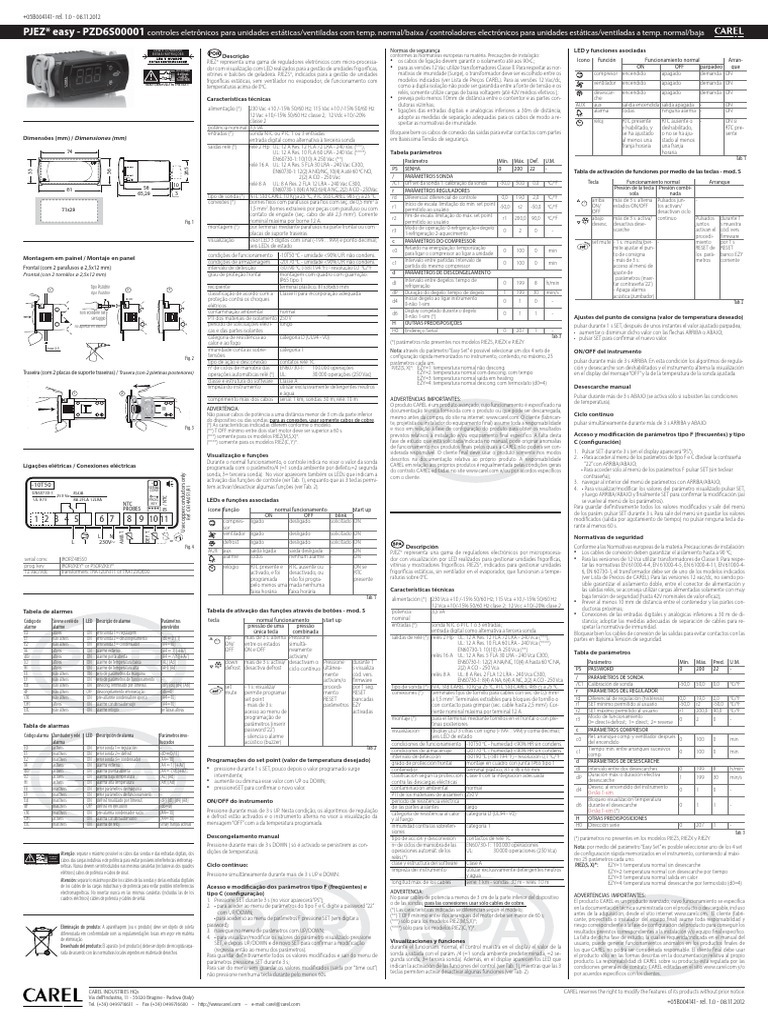 Carel Controlador Manual | PDF | Natureza