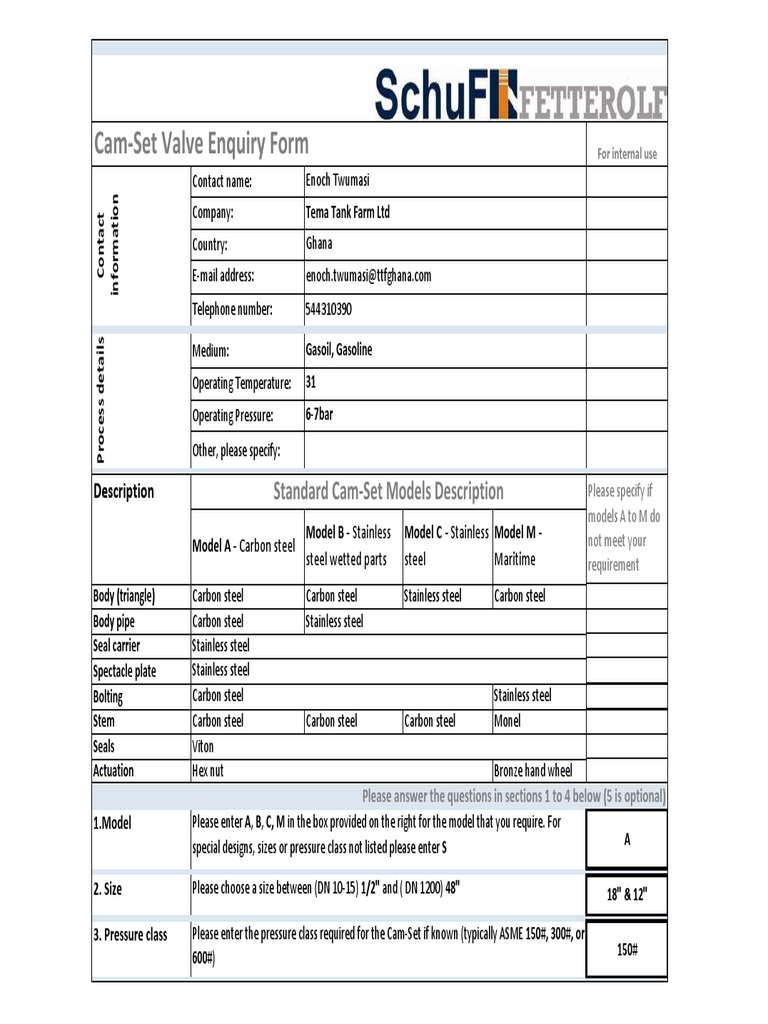 Cam-Set Data Sheet PDF | PDF | Mechanical Engineering | Building ...