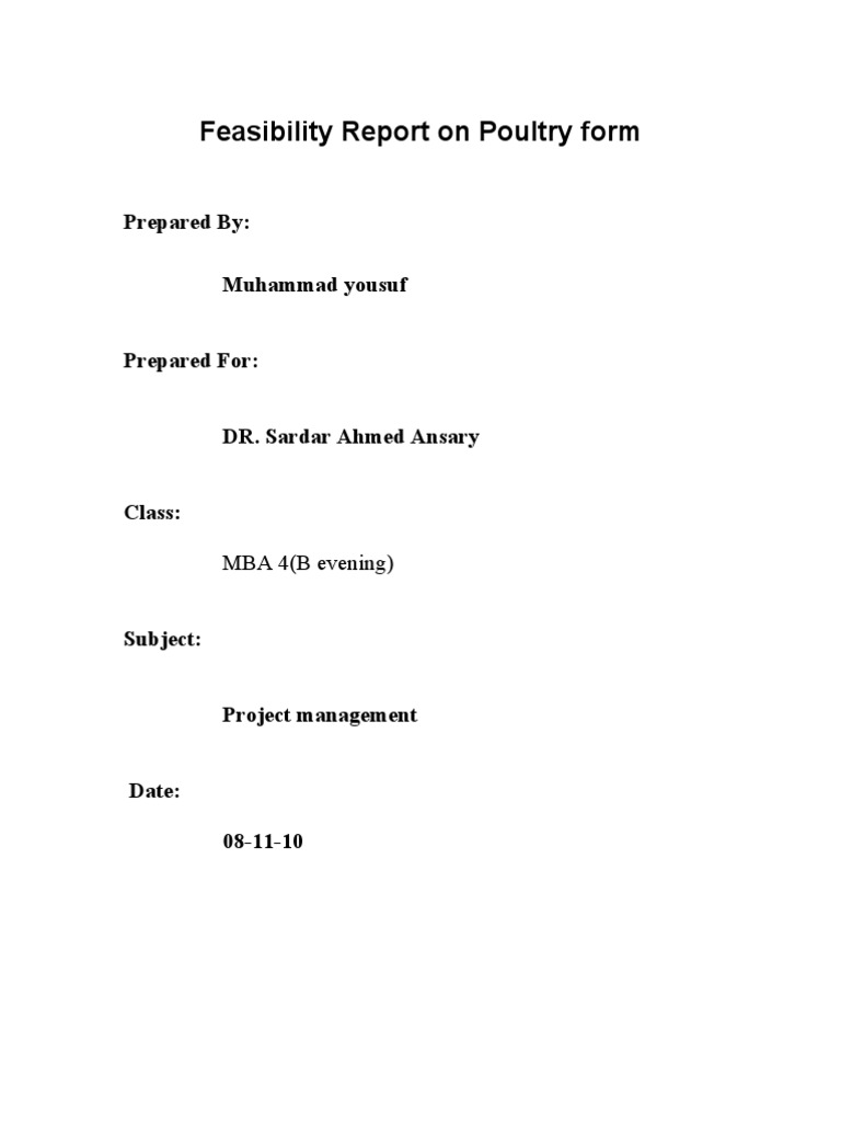 Project of Poultry Form | PDF | Poultry Farming | Poultry