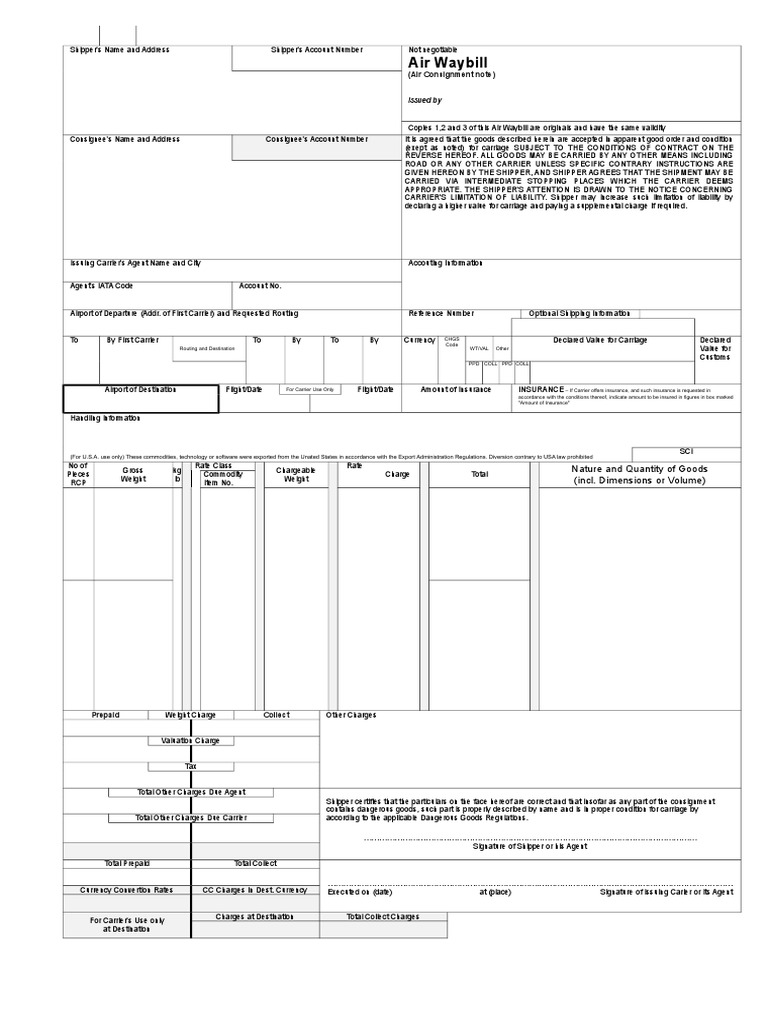 Air Waybill | PDF | Economies | Business
