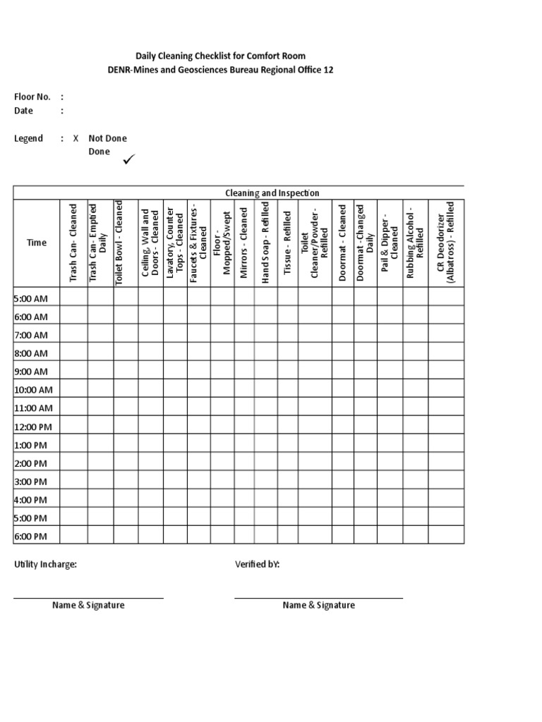 Comfort Room Checklist | PDF | Culture Of Queensland | Queensland ...