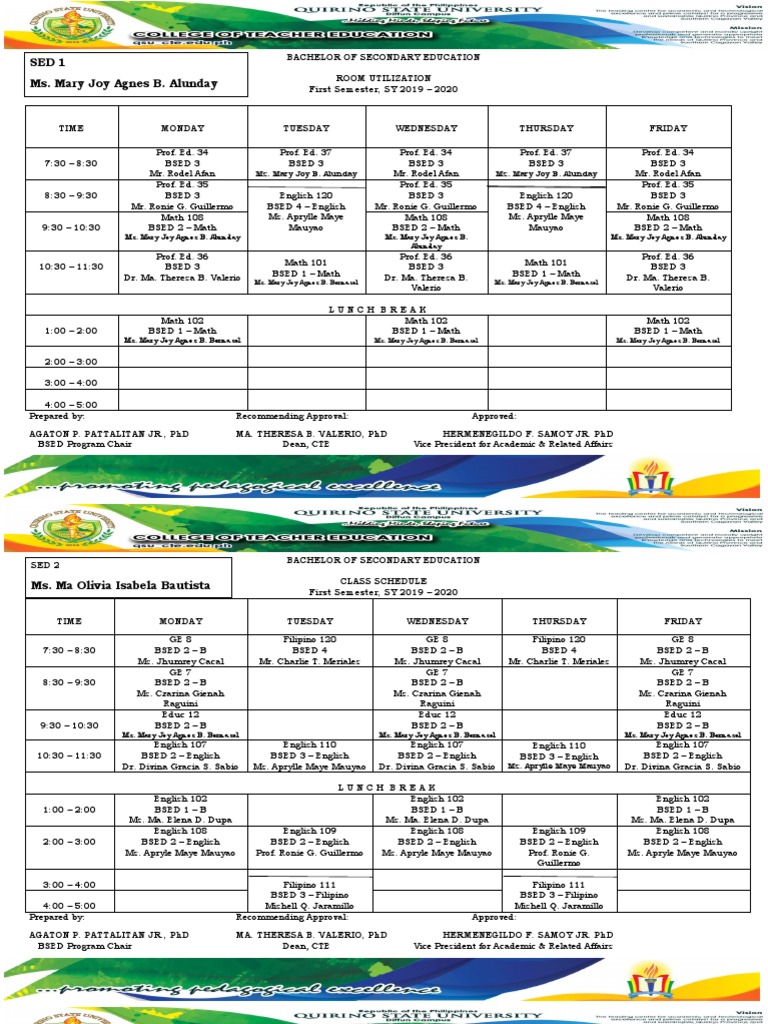 Room Utilization 2019 - 2020 | PDF | Academic Term | Educational ...