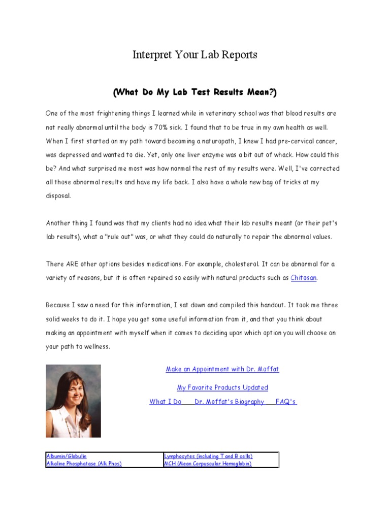 Interpret Your Lab Reports | PDF | Cholesterol | Low Density Lipoprotein