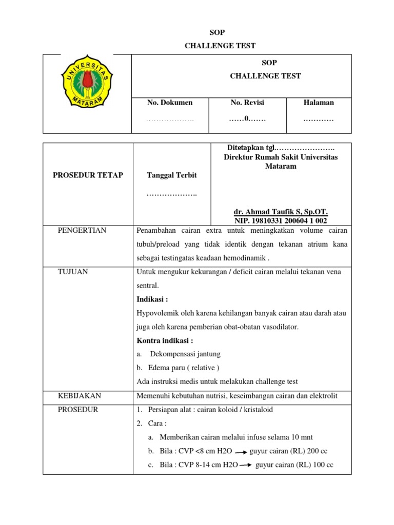 Sop Challenge Test | PDF