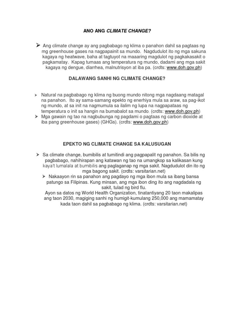 Climate Change | PDF