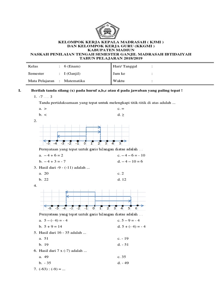 Soal MTK KLS 6 | PDF