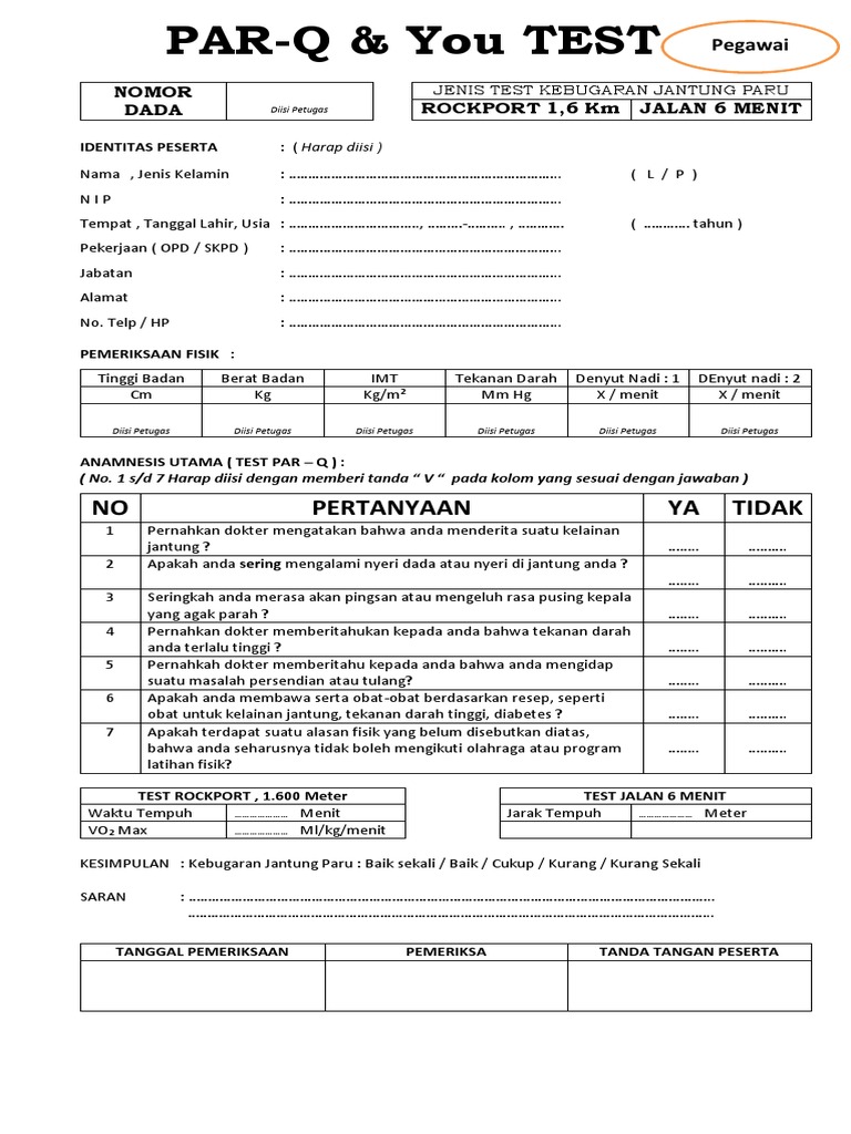 PAR Q & You Test | PDF