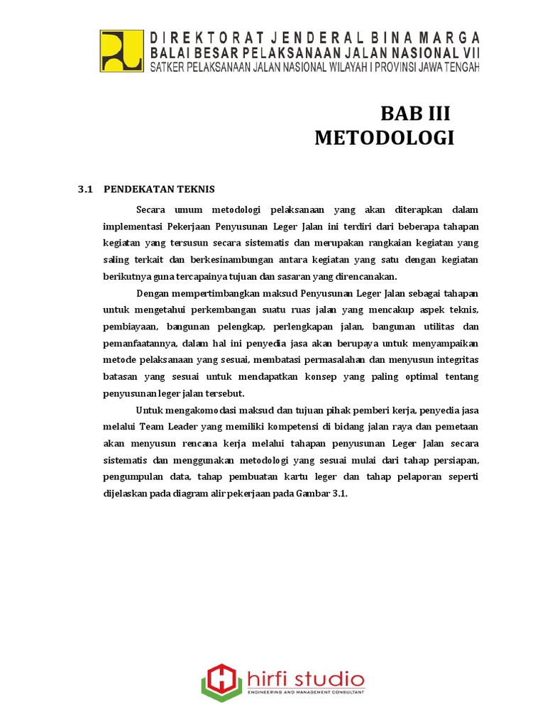 Metodologi Leger Jalan | PDF