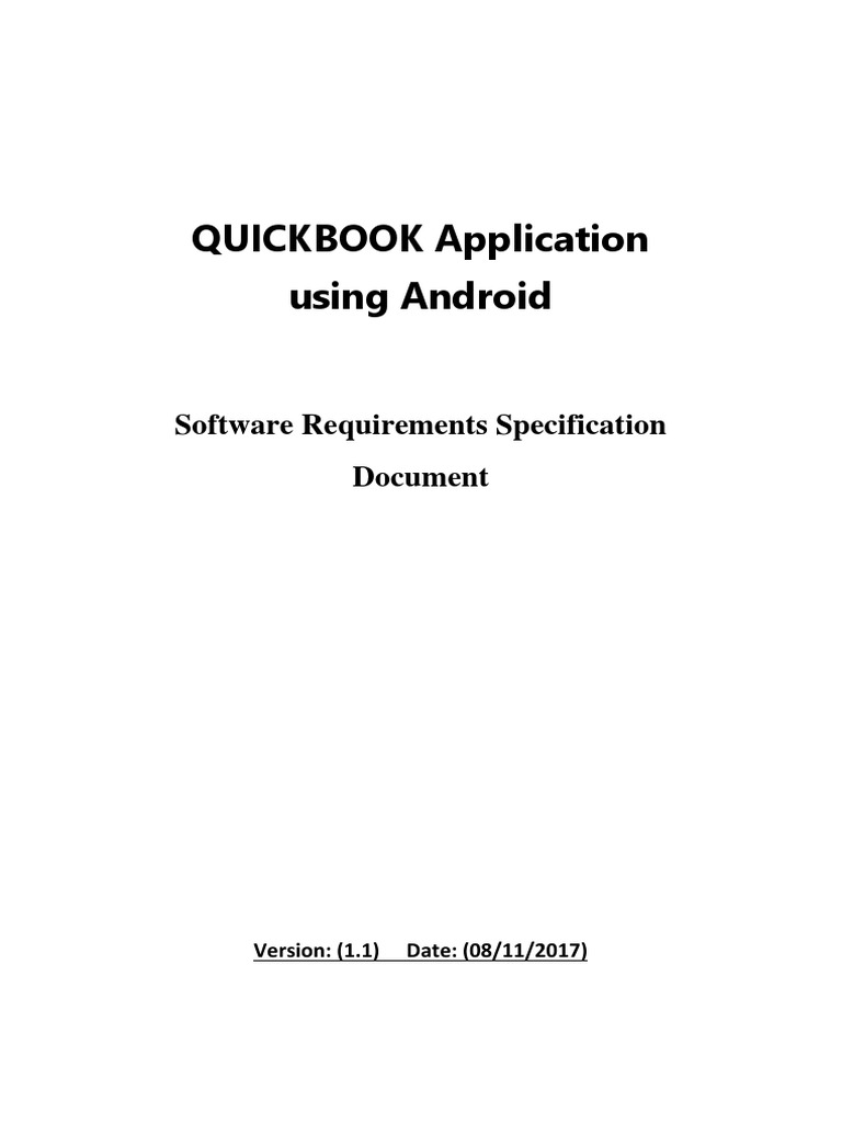 Final SRS | PDF | Android (Operating System) | Application Software