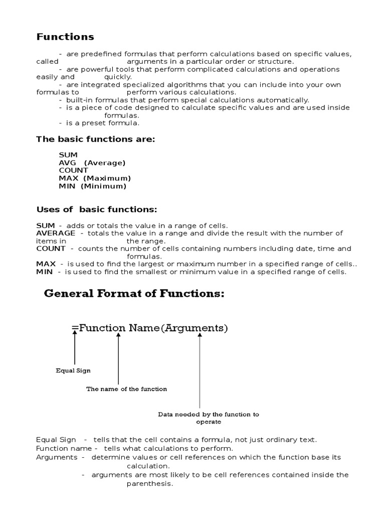 Functions: The Basic Functions Are | Download Free PDF | Function ...