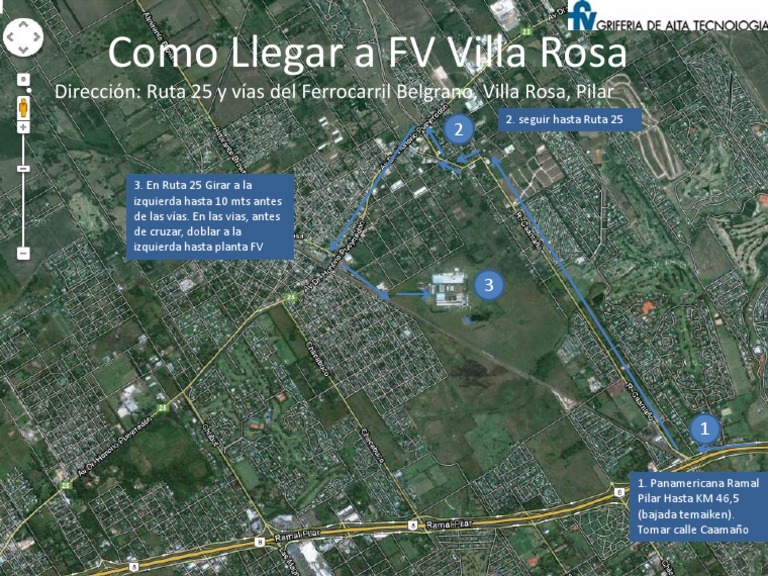 Como Llegar A FV Villa Rosa Mapa | PDF