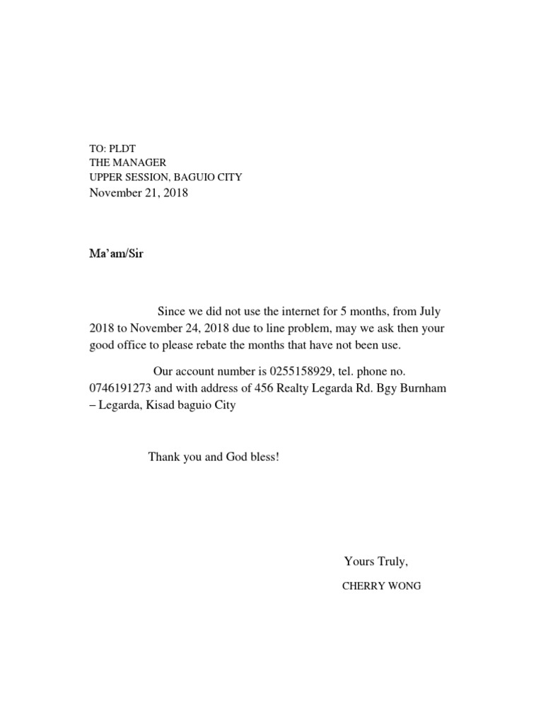 PLDT Letter | PDF