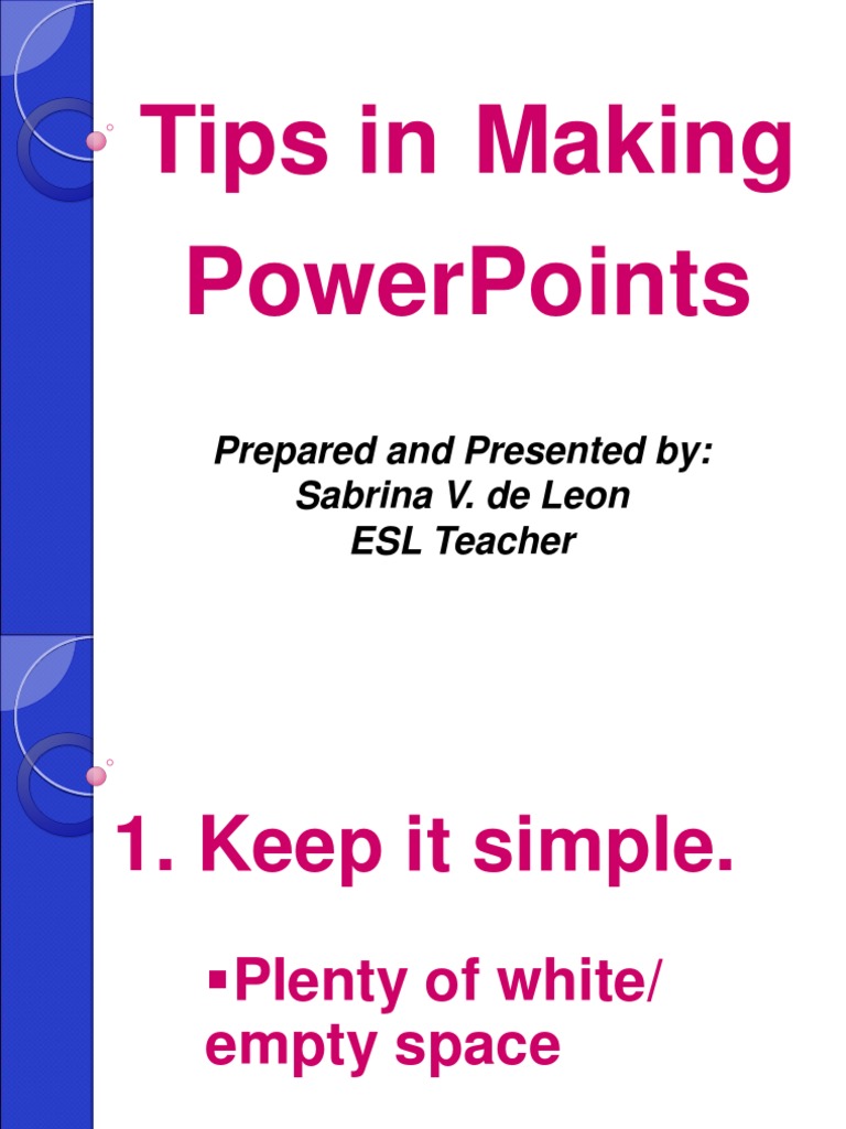Tips in Making PowerPoints | PDF | Typefaces | Media Technology