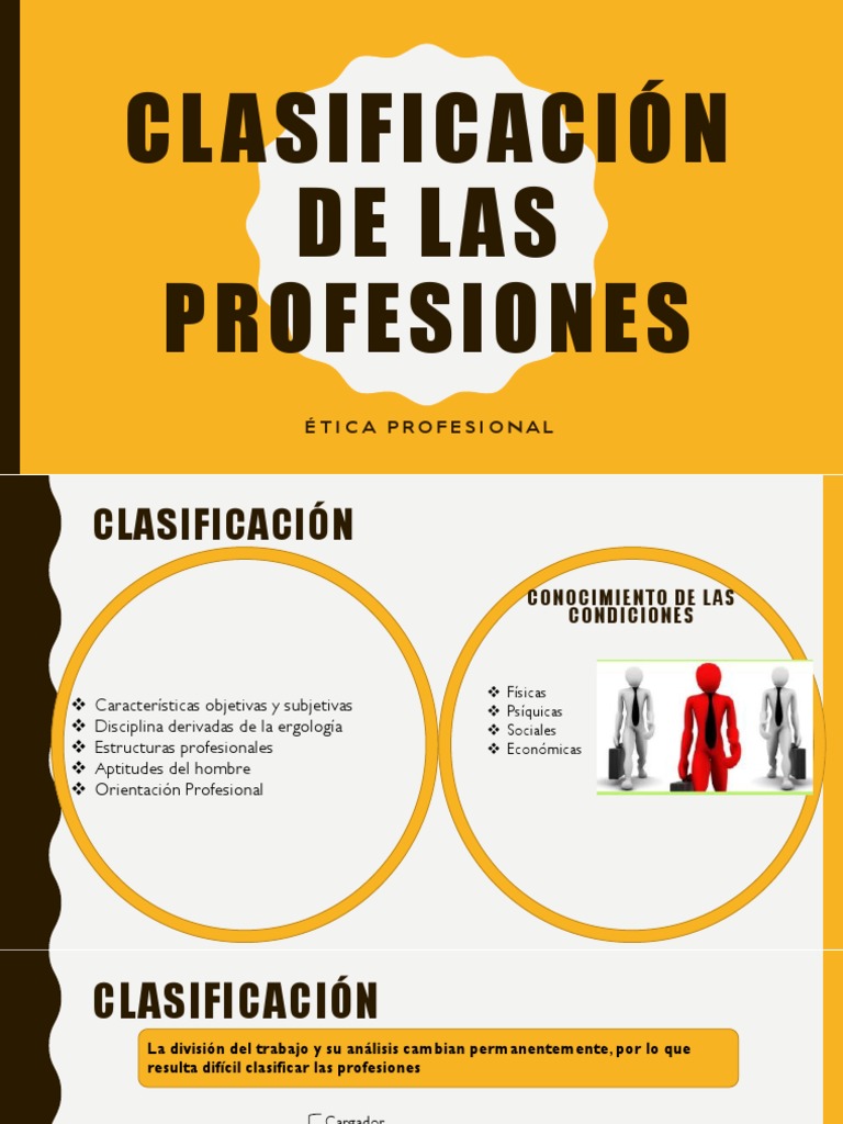 Clasificación de Las Profesiones