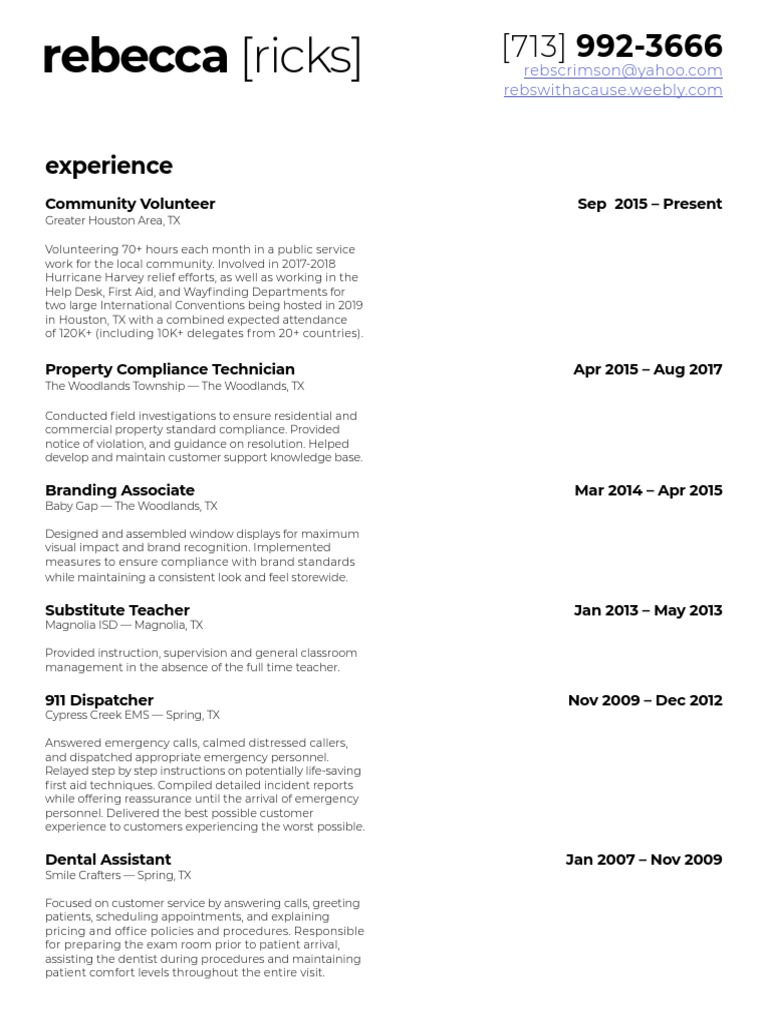Rebecca Ricks Resume 2019 | PDF | Health Care | Business