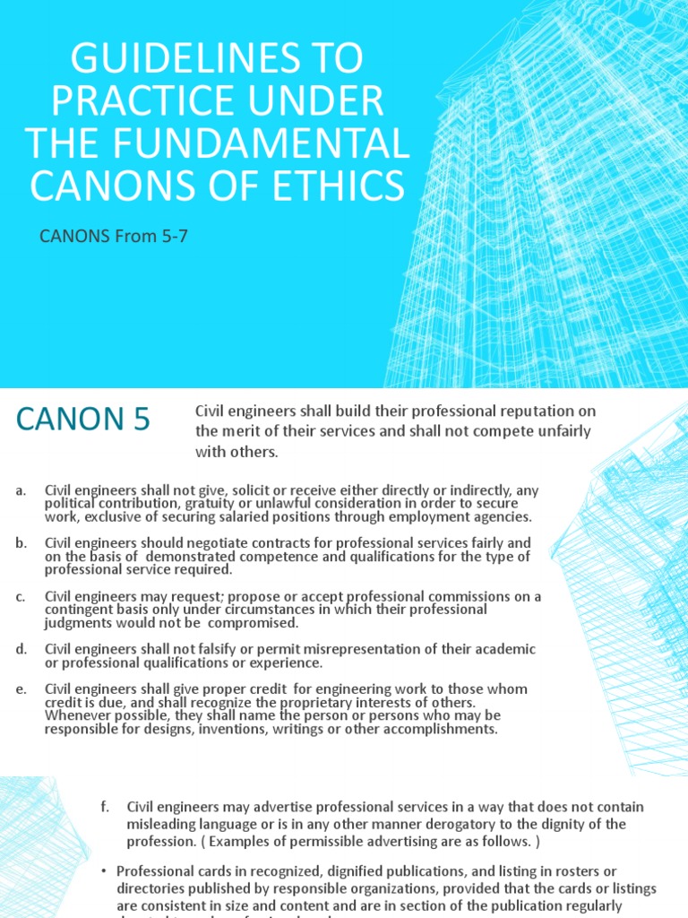 Guidelines To Practice Under The Fundamental Canons of Ethics | PDF ... Guidelines To Practice Under The Fundamental Canons of Ethics | PDF ...