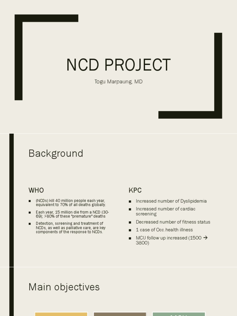 NCD Project: Togu Marpaung, MD | PDF | Health Care | Health Economics
