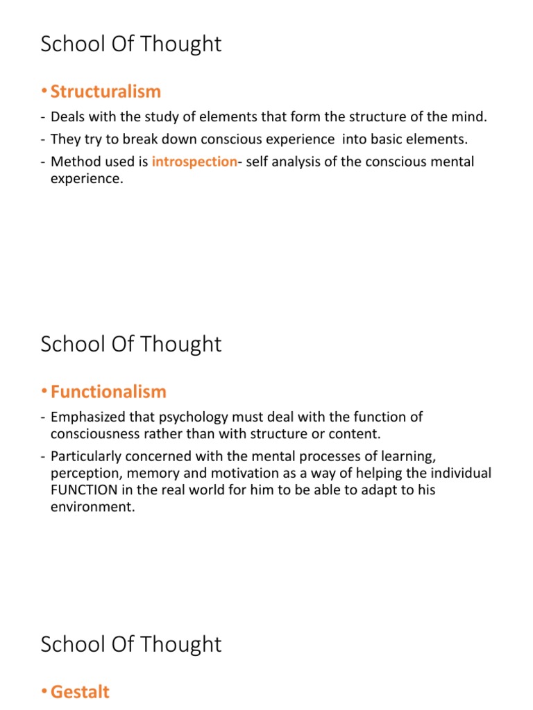 School of Thought: - Structuralism | PDF | Id | Thought