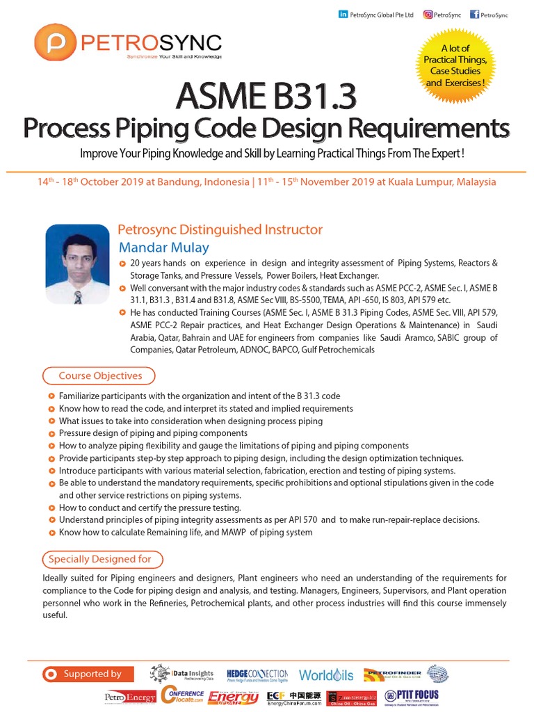 PetroSync - ASME B31.3 Process Piping Code Design Requirements 2019 ...