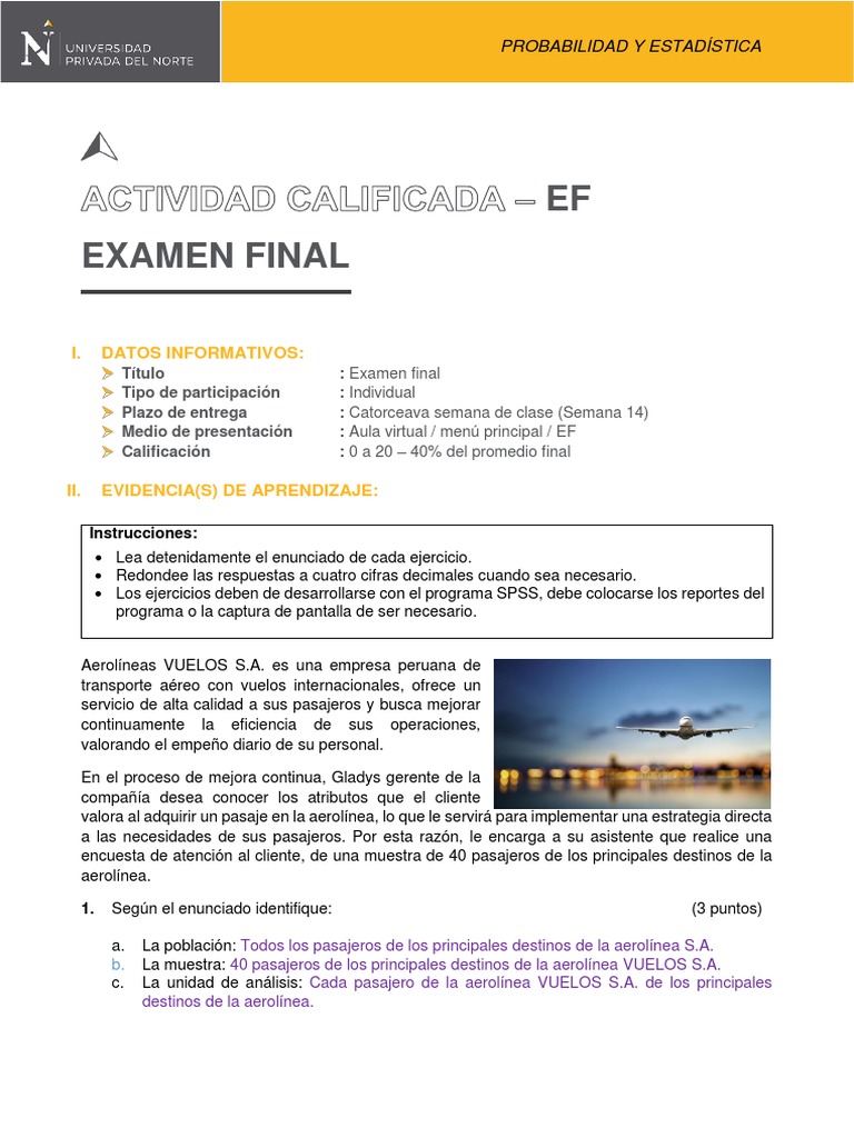 Examen Final de Estadistica | PDF | Oblicuidad | Desviación Estándar