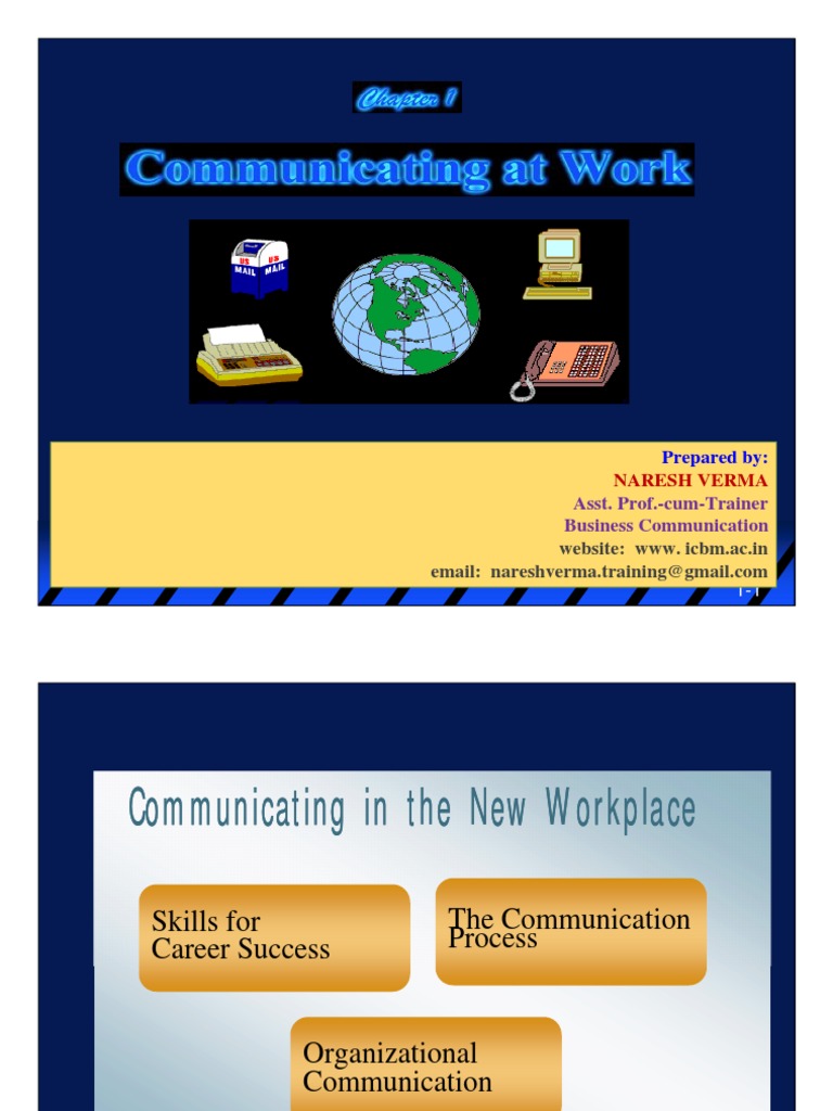 Ch1-Communicating at Work | PDF | Communication | Psychology