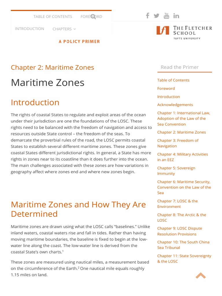 Chapter 2: Maritime Zones - Law of The Sea | PDF | Territorial Waters ...