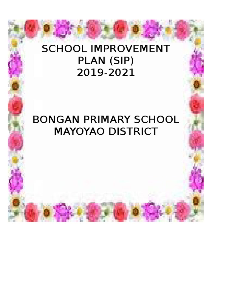 School Improvement Plan (Sip) 2019-2021 | PDF