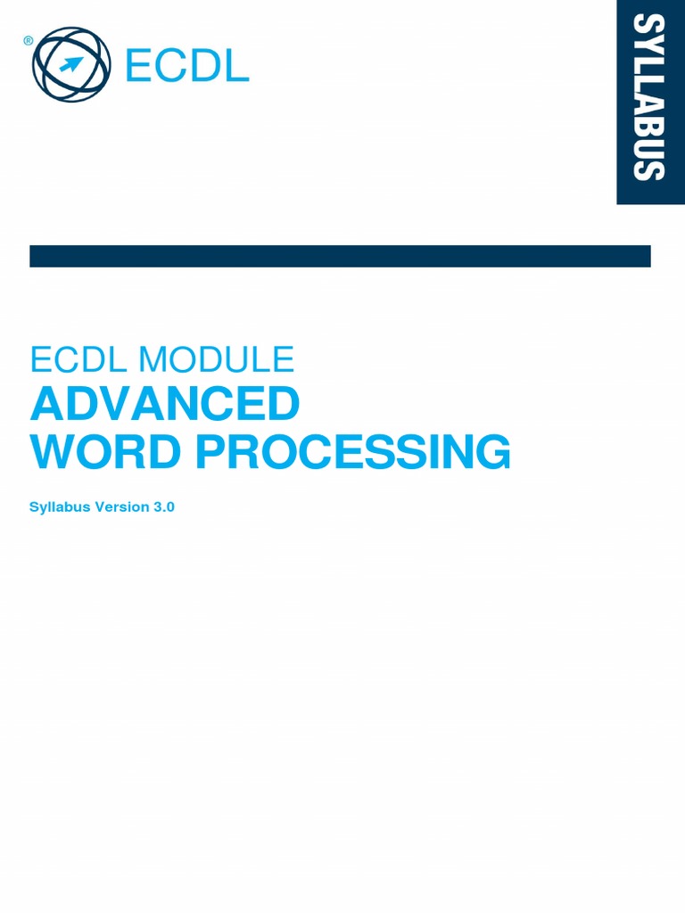 Ecdl Advanced Word Processing Syllabus 3.0 | PDF | Citation | Note ...