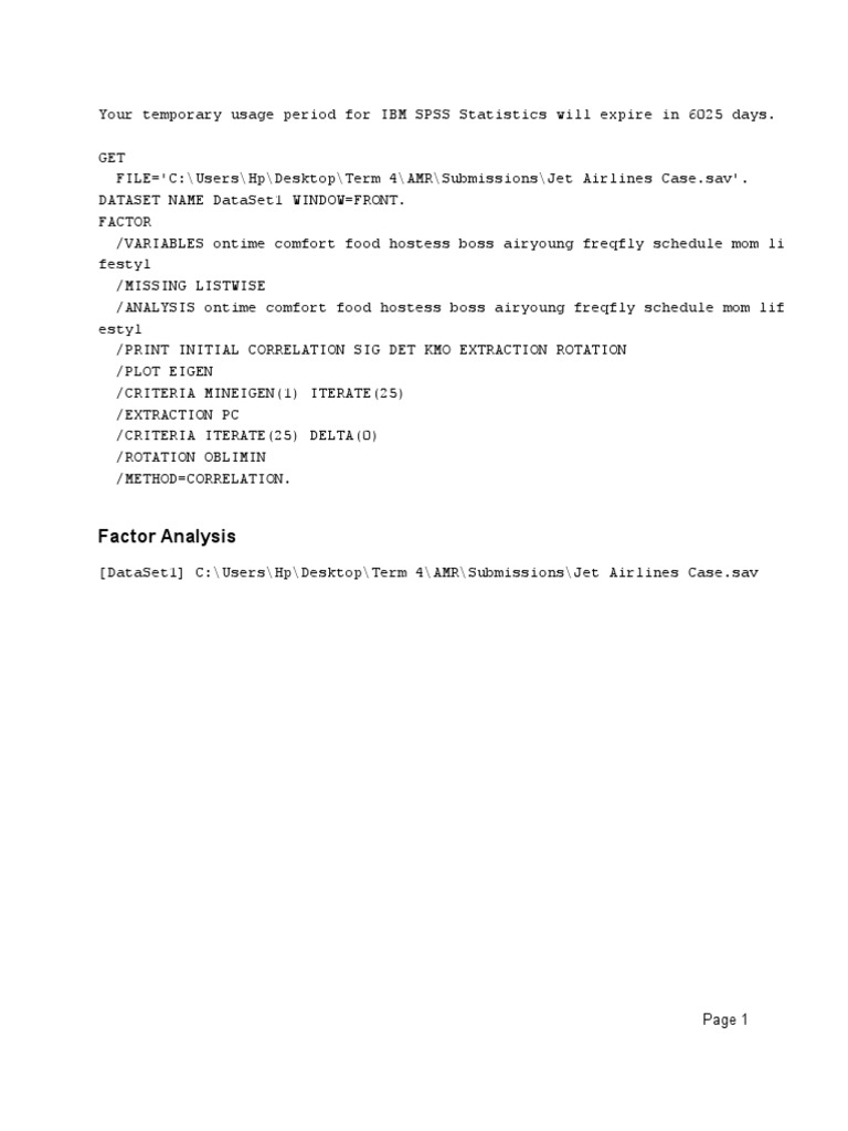 AMR FactorAnalysis | PDF | Analysis | Data Analysis