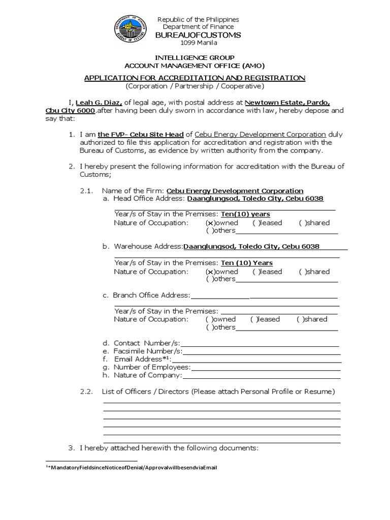 Application Form Corp | PDF | Government Information | Government
