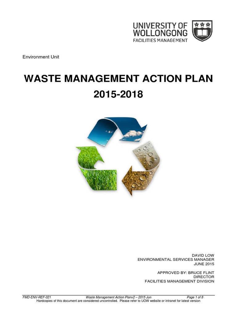 WASTE MANAGEMENT ACTION PLAN 2015-2018 | PDF | Waste Management | Recycling