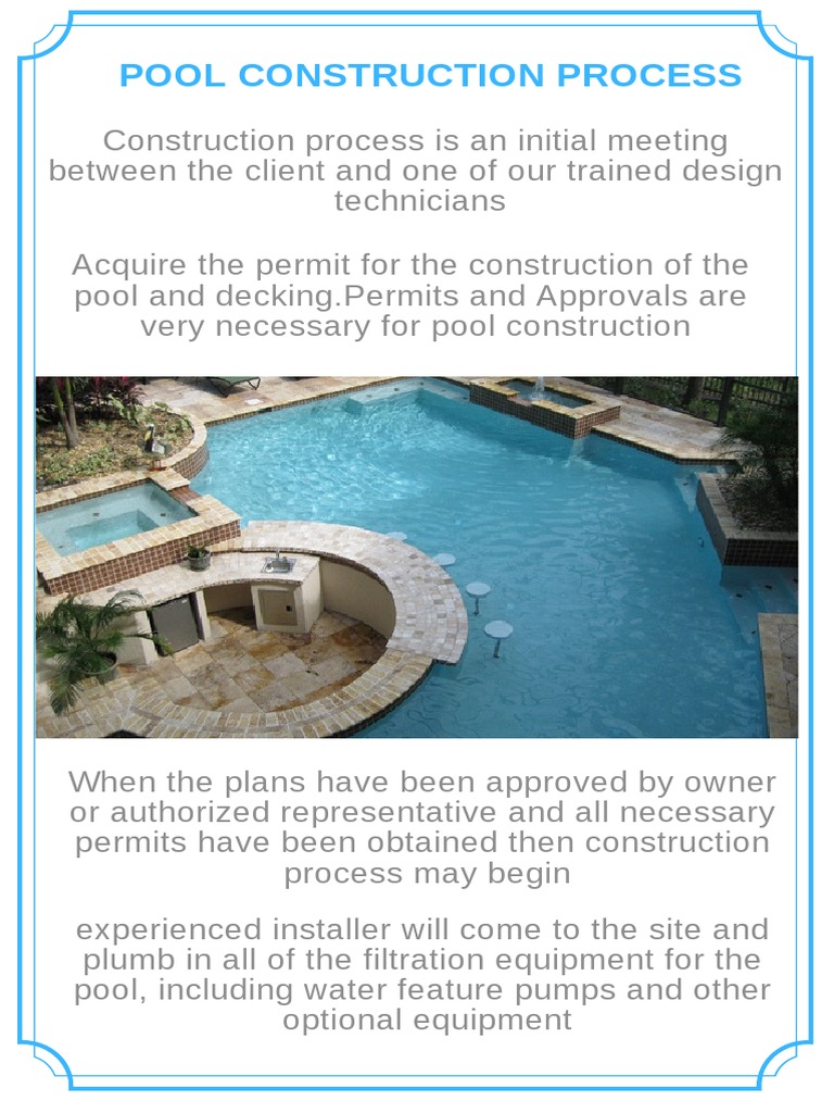 Pool Construction Process | PDF