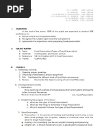 Detailed Lesson Plan in Tle-He Grade 6 | PDF | Food Preservation ...